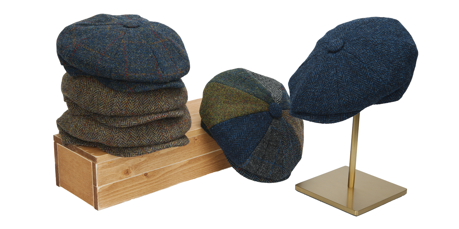 8-Piece Flat Caps – Harris Tweed Isle of Harris