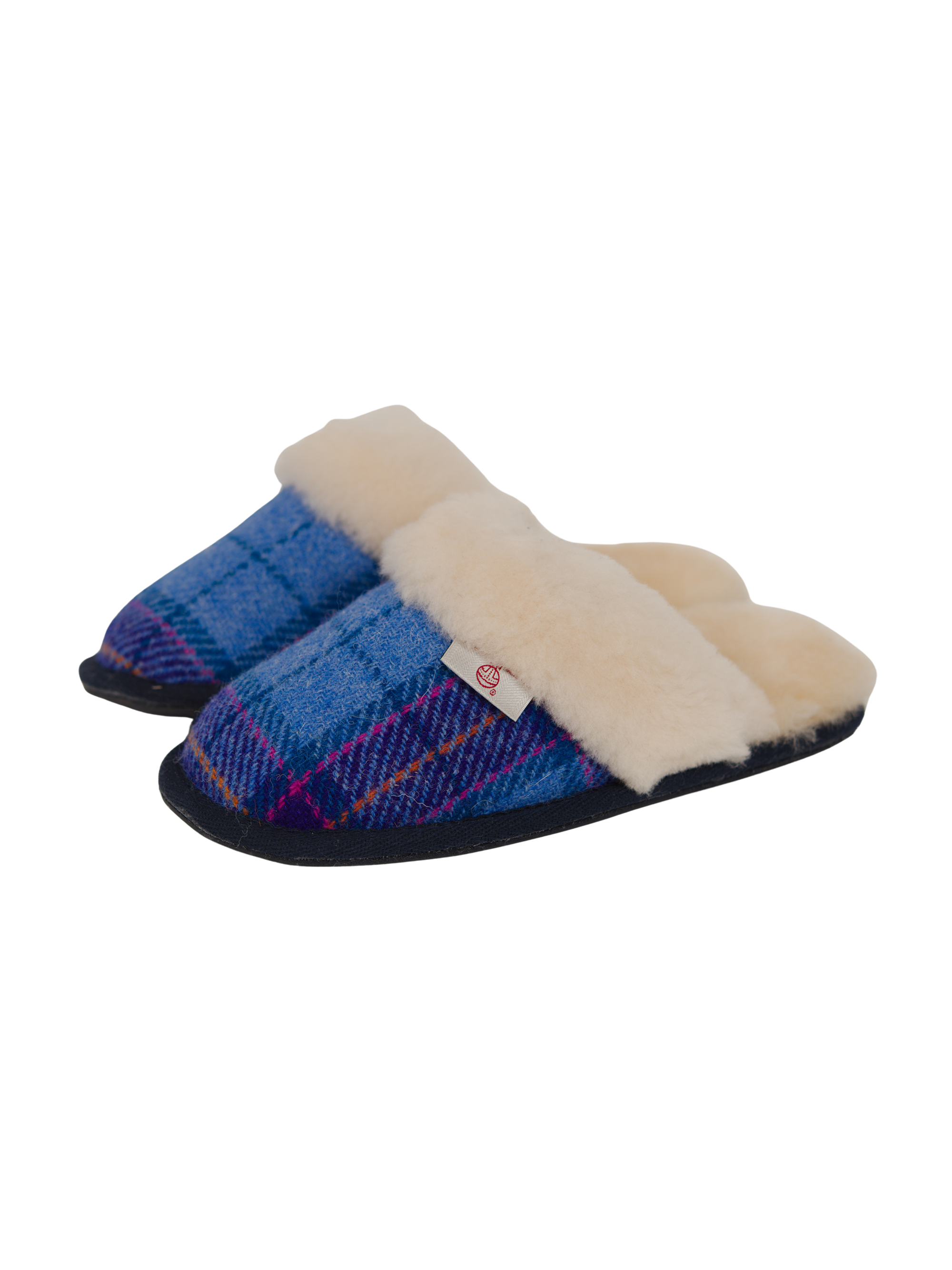 Harris Tweed Kate Slippers Denim/Purple Check – Harris Tweed Isle of Harris