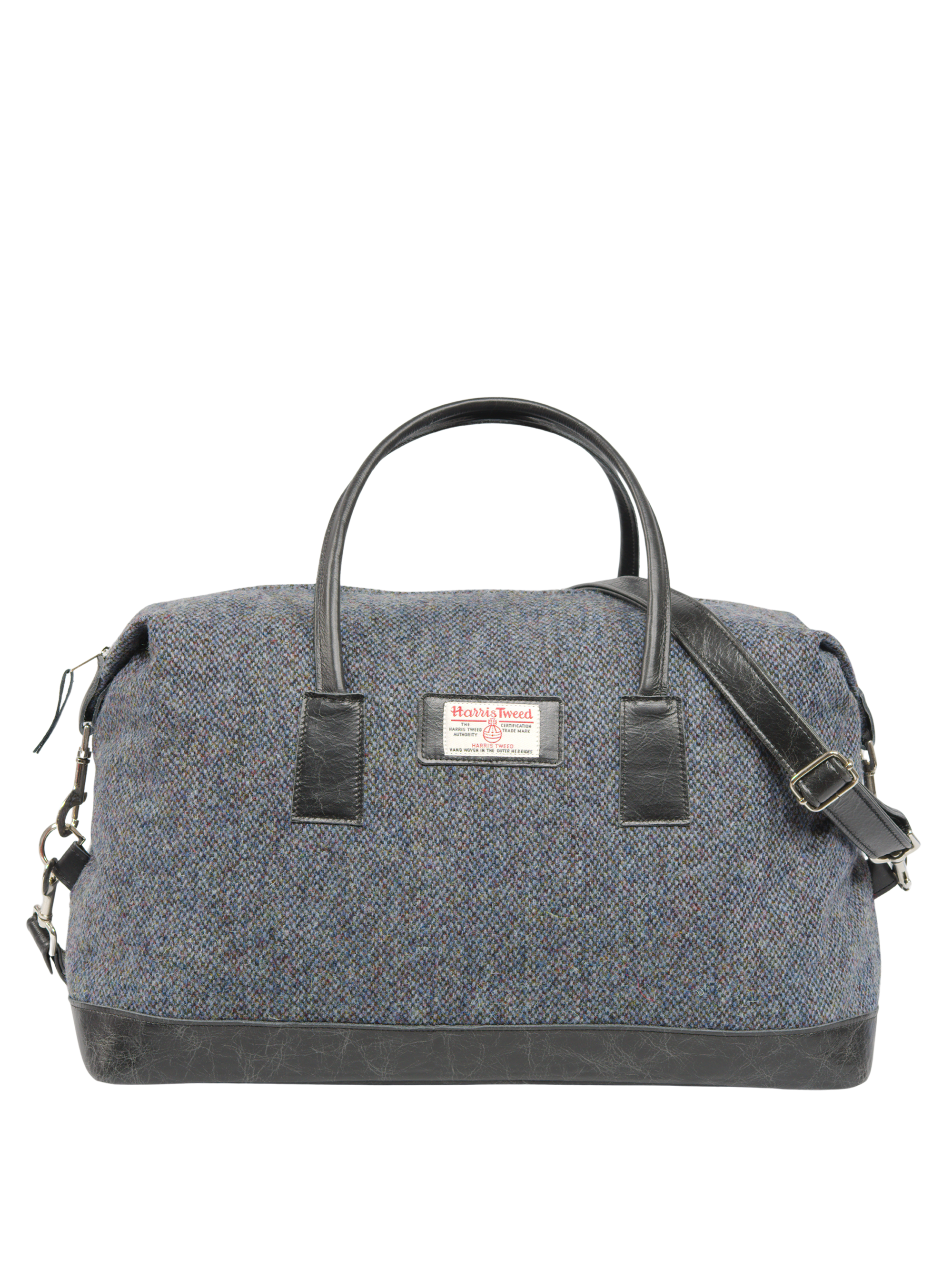 Harris Tweed Luggage Bag BC1 (Black Leather) – Harris Tweed Isle of Harris