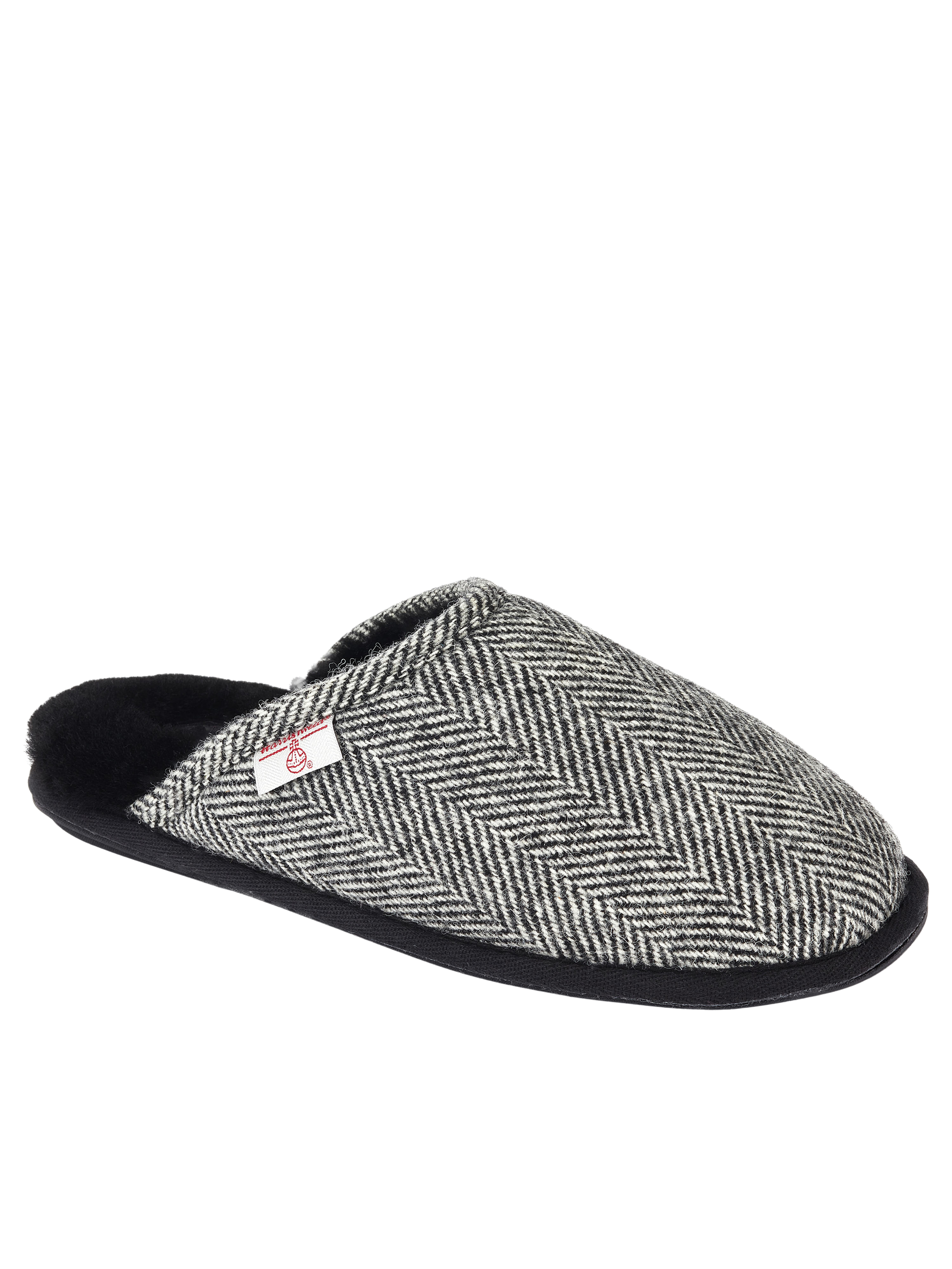 Harris Tweed William Slippers Chocolate/Green Check – Harris Tweed Isle ...