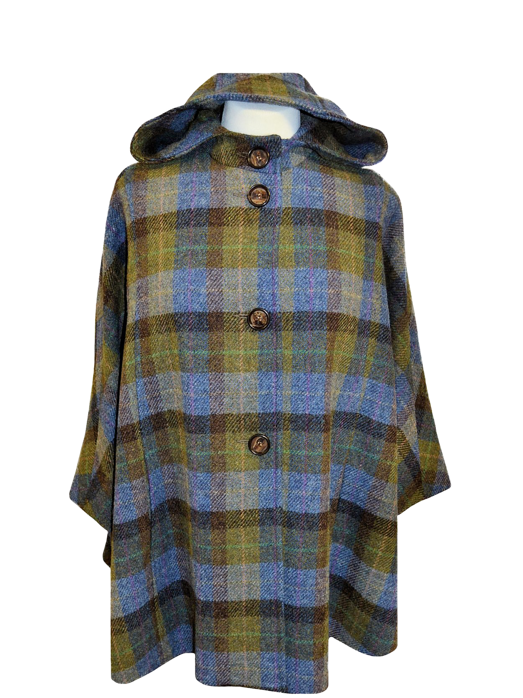 Harris Tweed Ladies Hooded Cape Denim Sage – Harris Tweed Isle of Harris