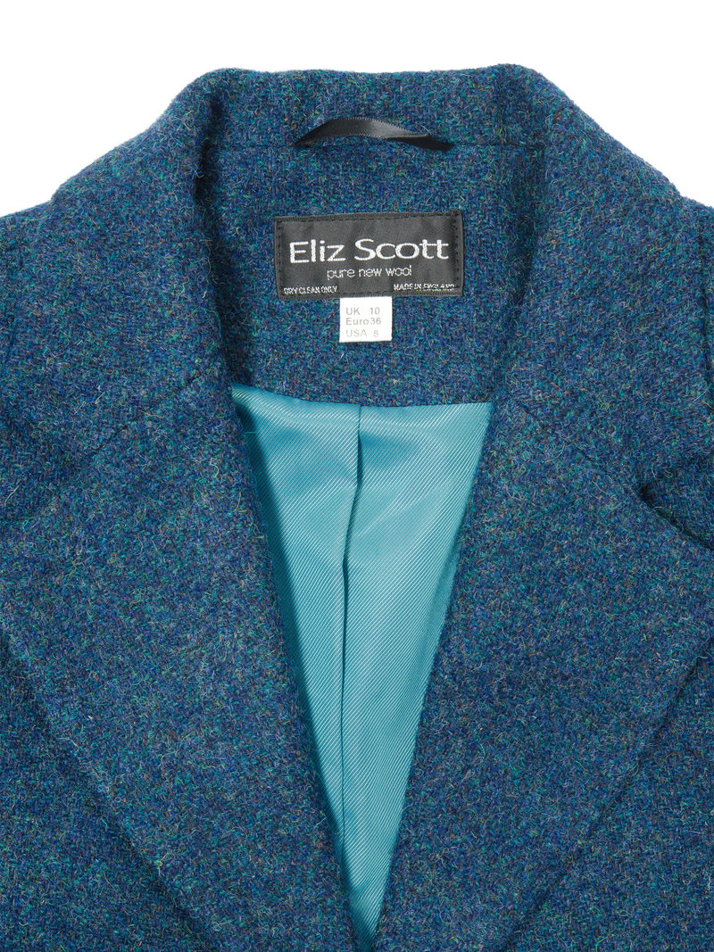 Harris Tweed Melanie Jacket Turquoise Herringbone – Harris Tweed Isle ...