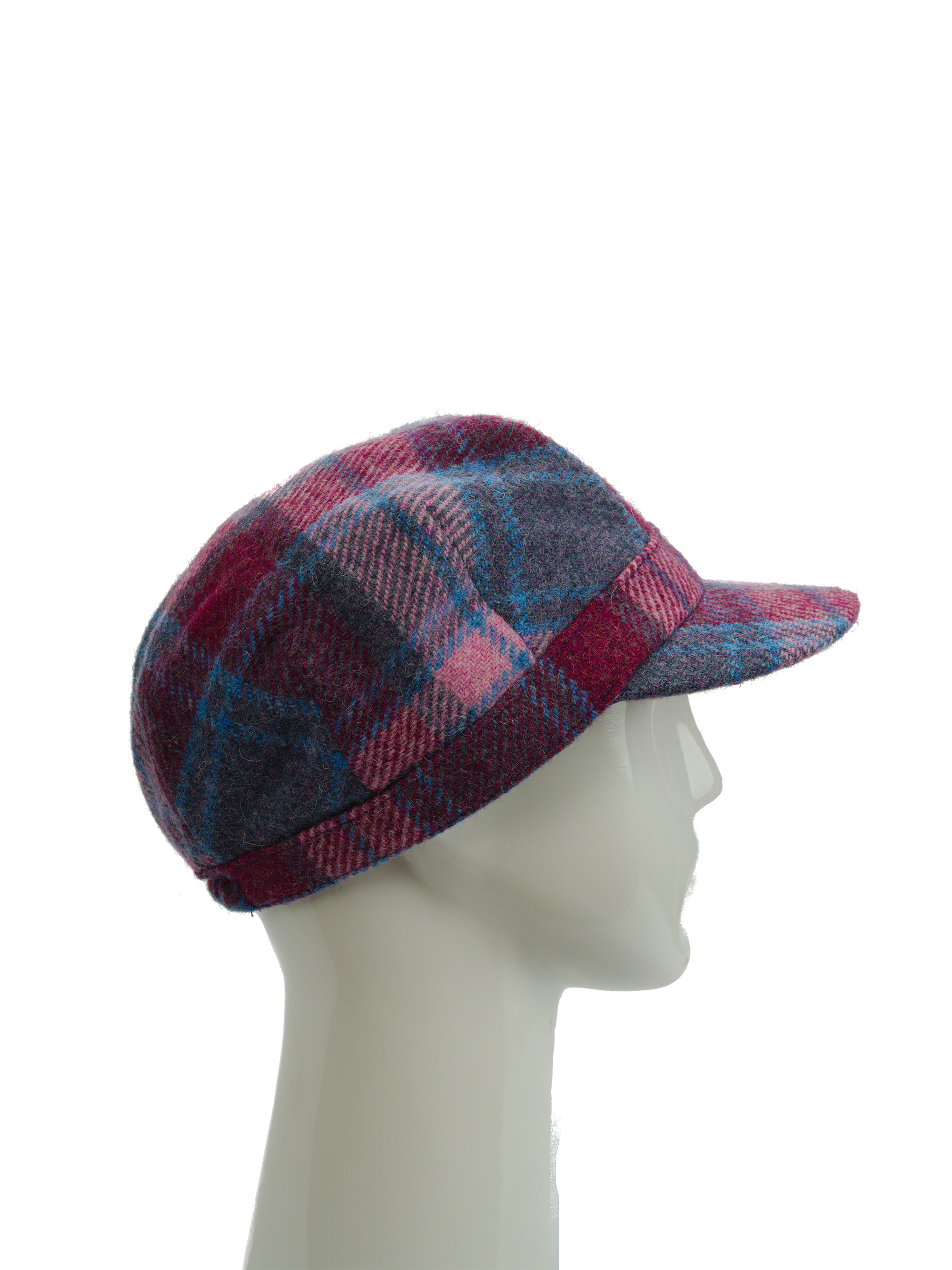 Harris Tweed Cadet Cap Pink Blue Check (HH) – Harris Tweed Isle of Harris
